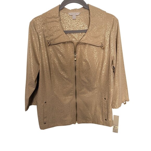 Laura Ashley | Jackets & Coats | Laura Ashley Jacket Tan Leopard Print ...